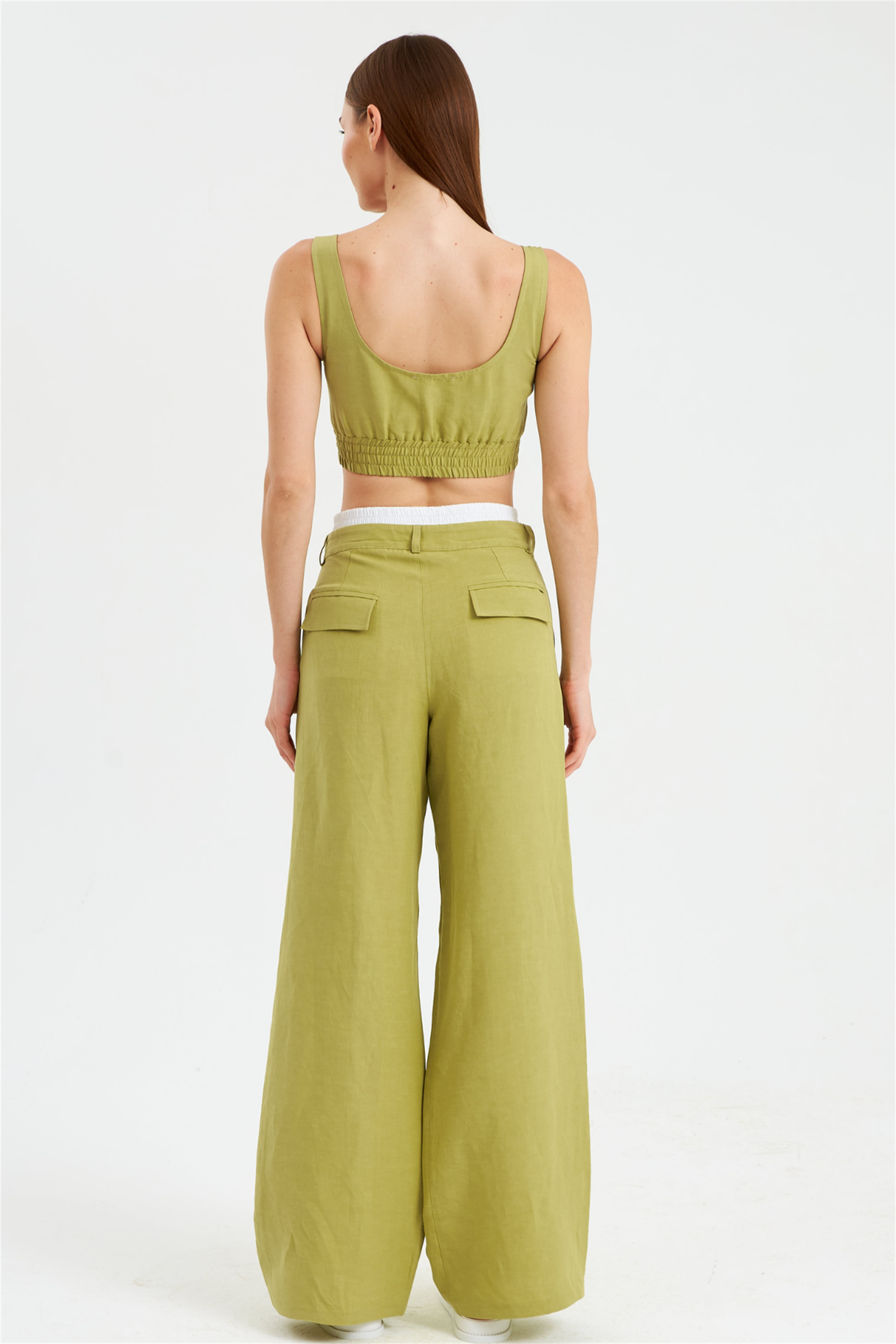 Cool Mode Serisi Keten Top YAG YESİLİ