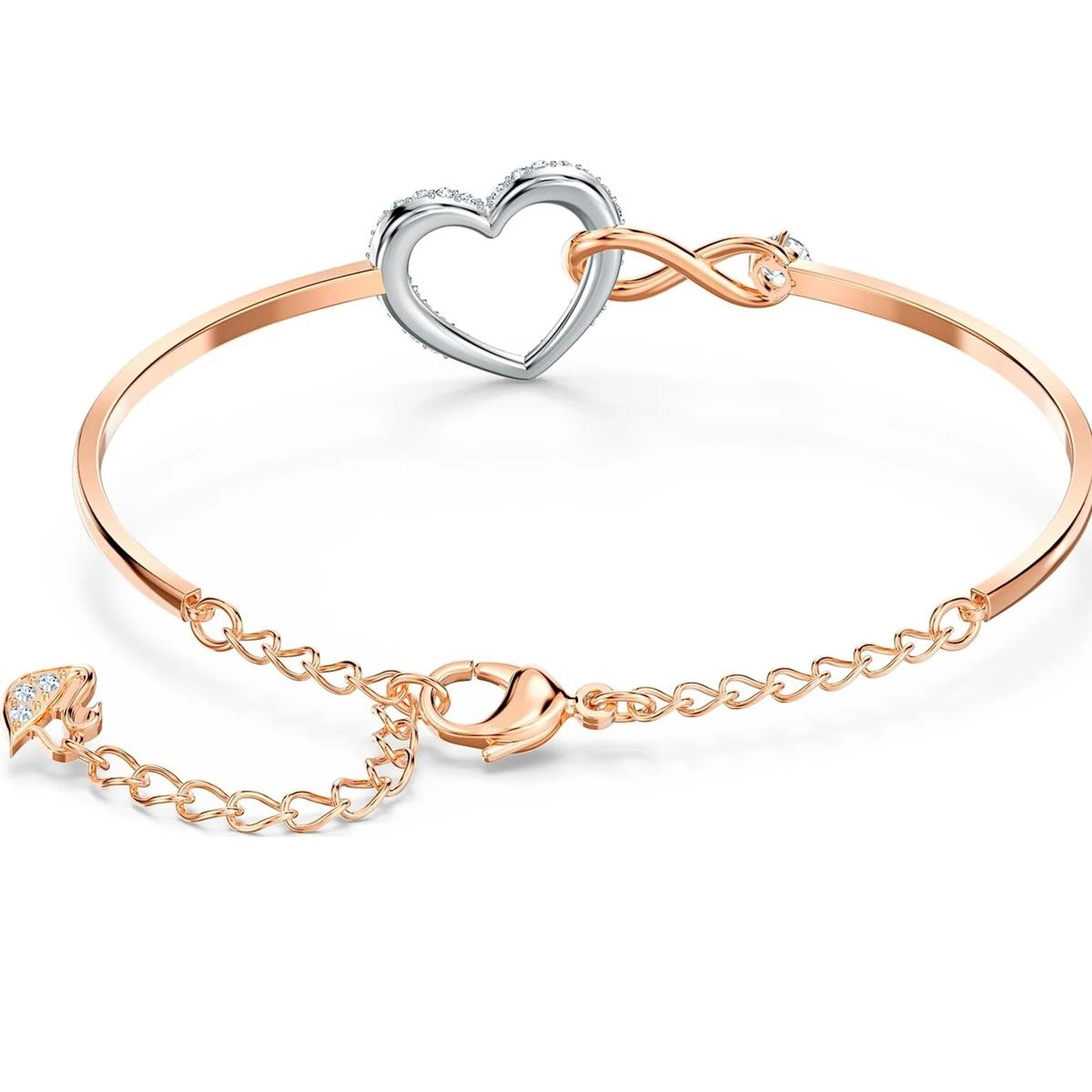 Swarovski İnfinity Sonsuzluk ve Kalp Sembollü Beyaz Bileklik| Ünçerler