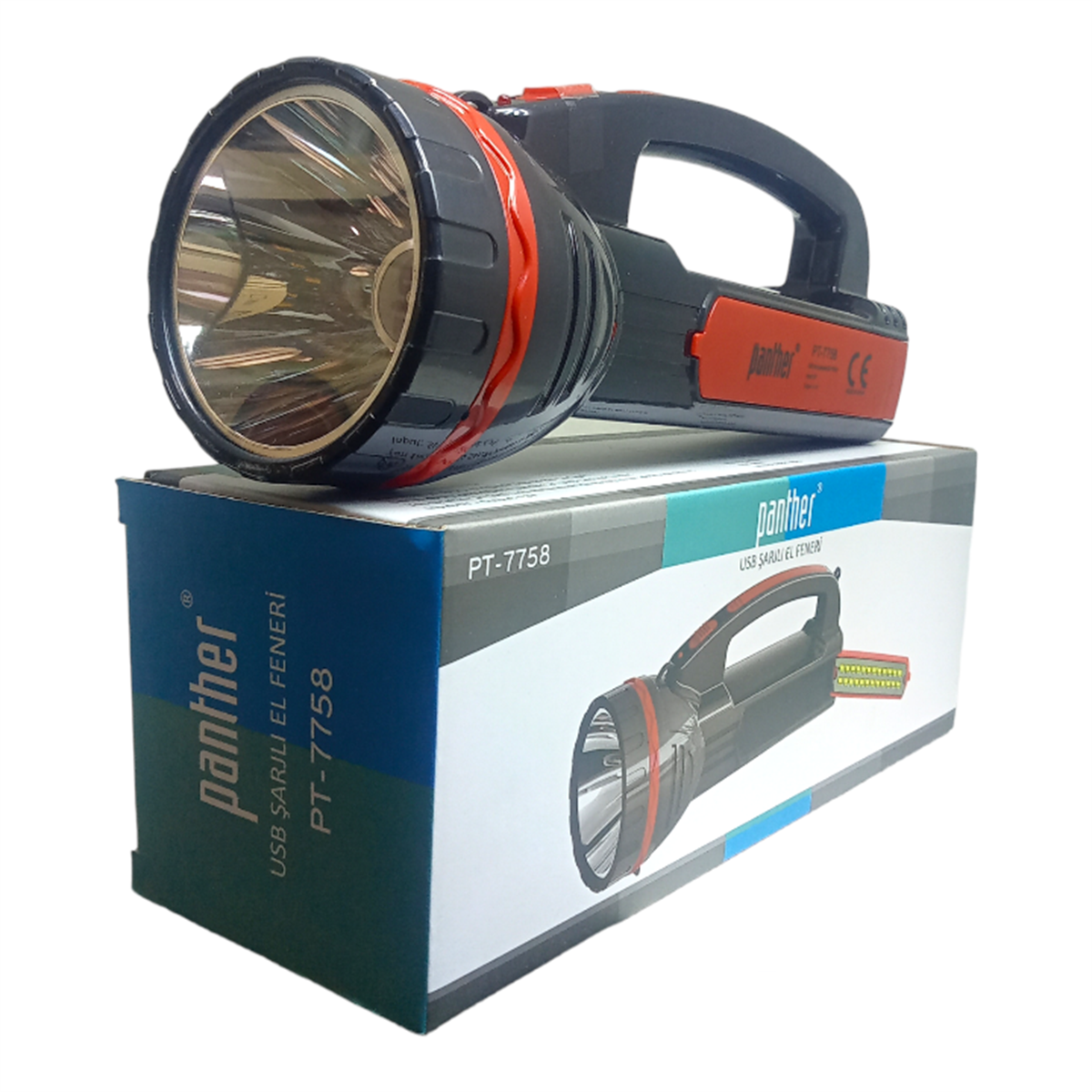 PANTHER PT-7758 USB ŞARJLI SPOT FENER | El Feneri