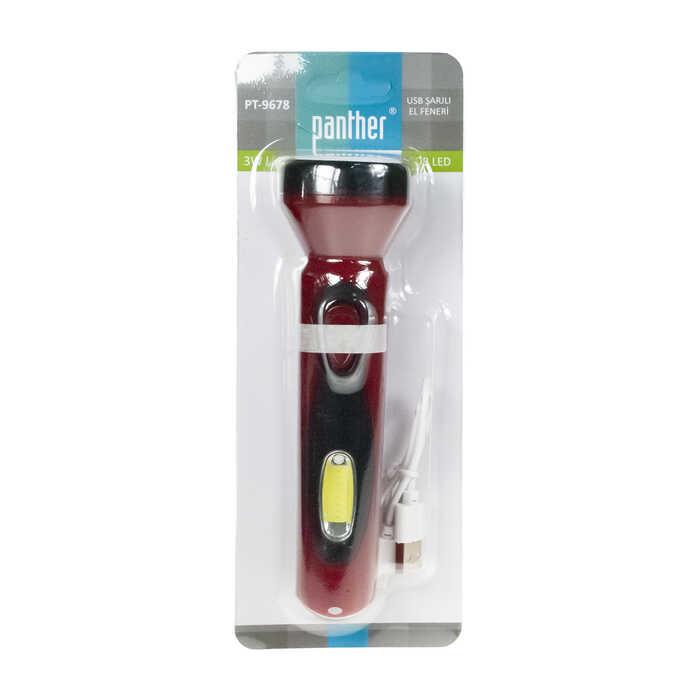 PANTHER PT-9678 USB ŞARJLI EL FENERİ | Şarjlı Fenerler