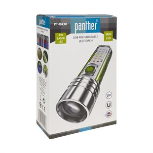 PANTHER PT-8430 USB ŞARJLI EL FENERİ | Şarjlı Fenerler