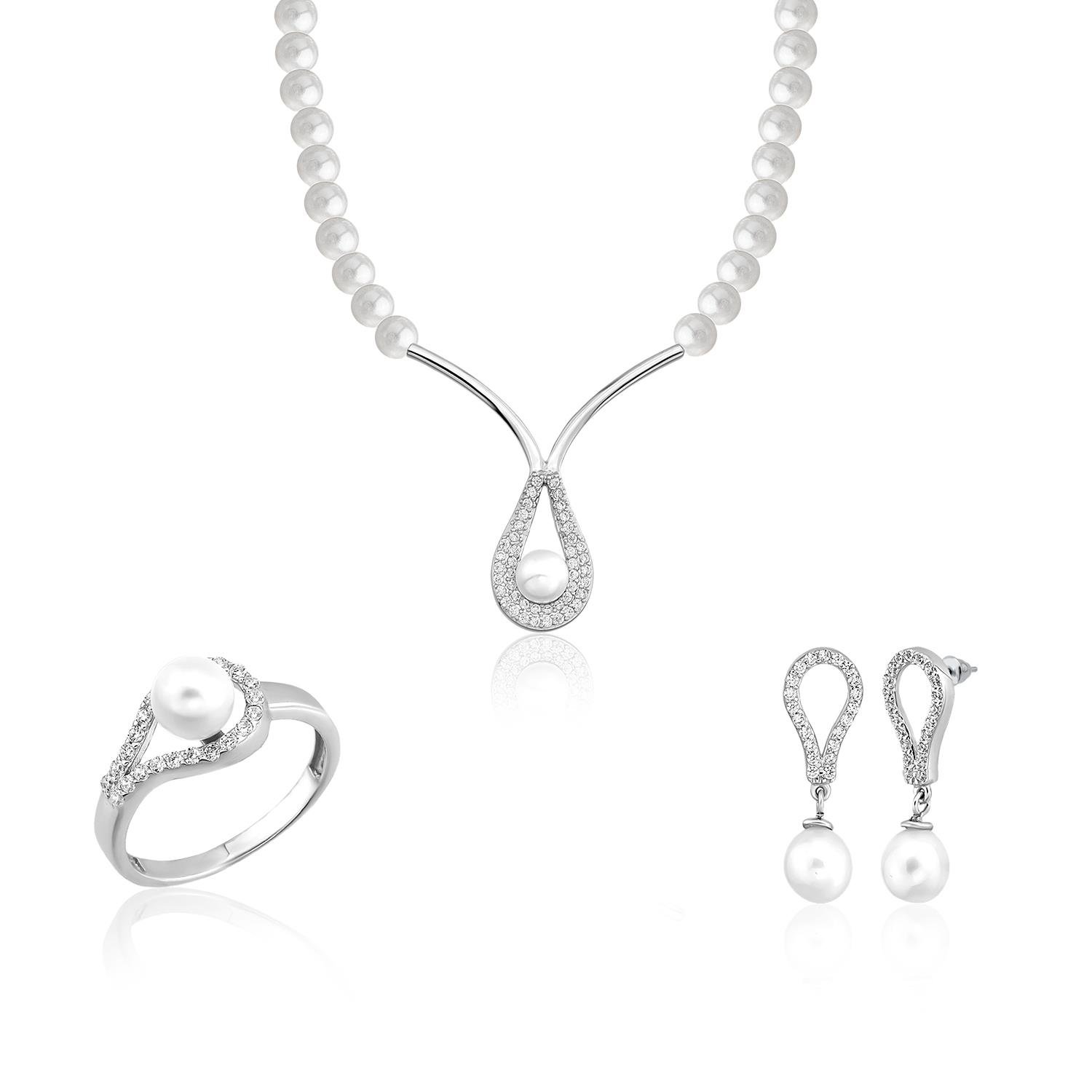 Altın ve İncili Aqua Gelin Seti