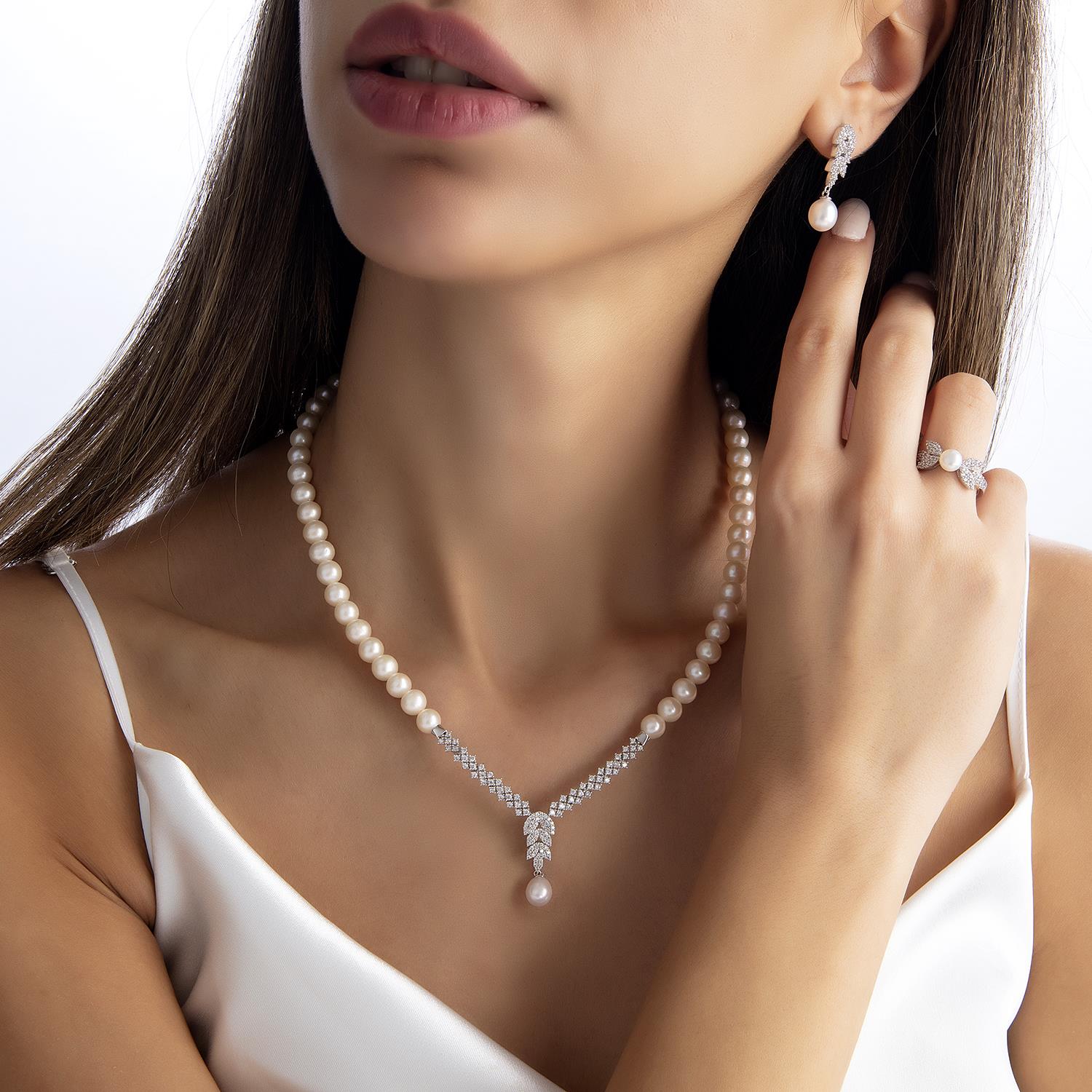 Altın ve İncili Arro Gelin Seti