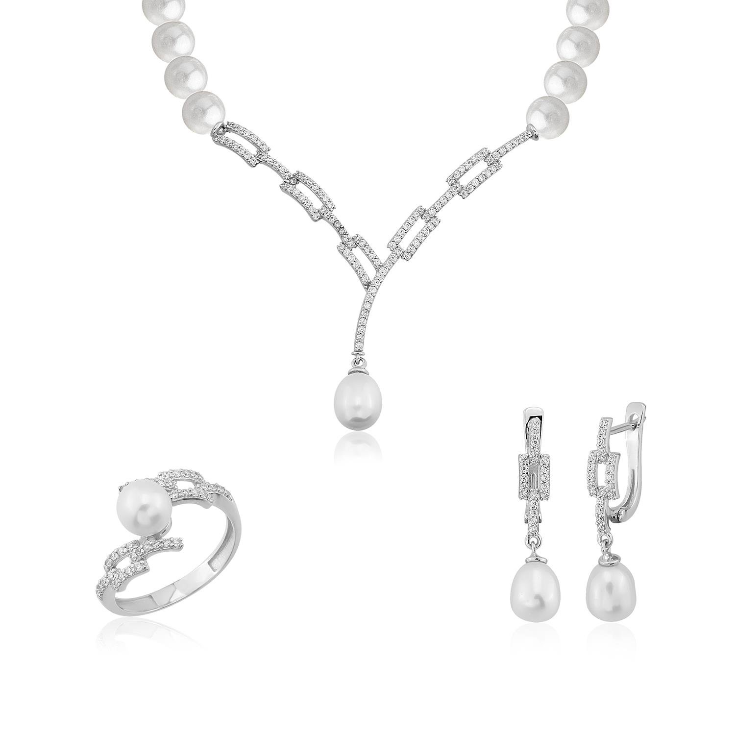 Altın ve İncili Nerina Gelin Seti