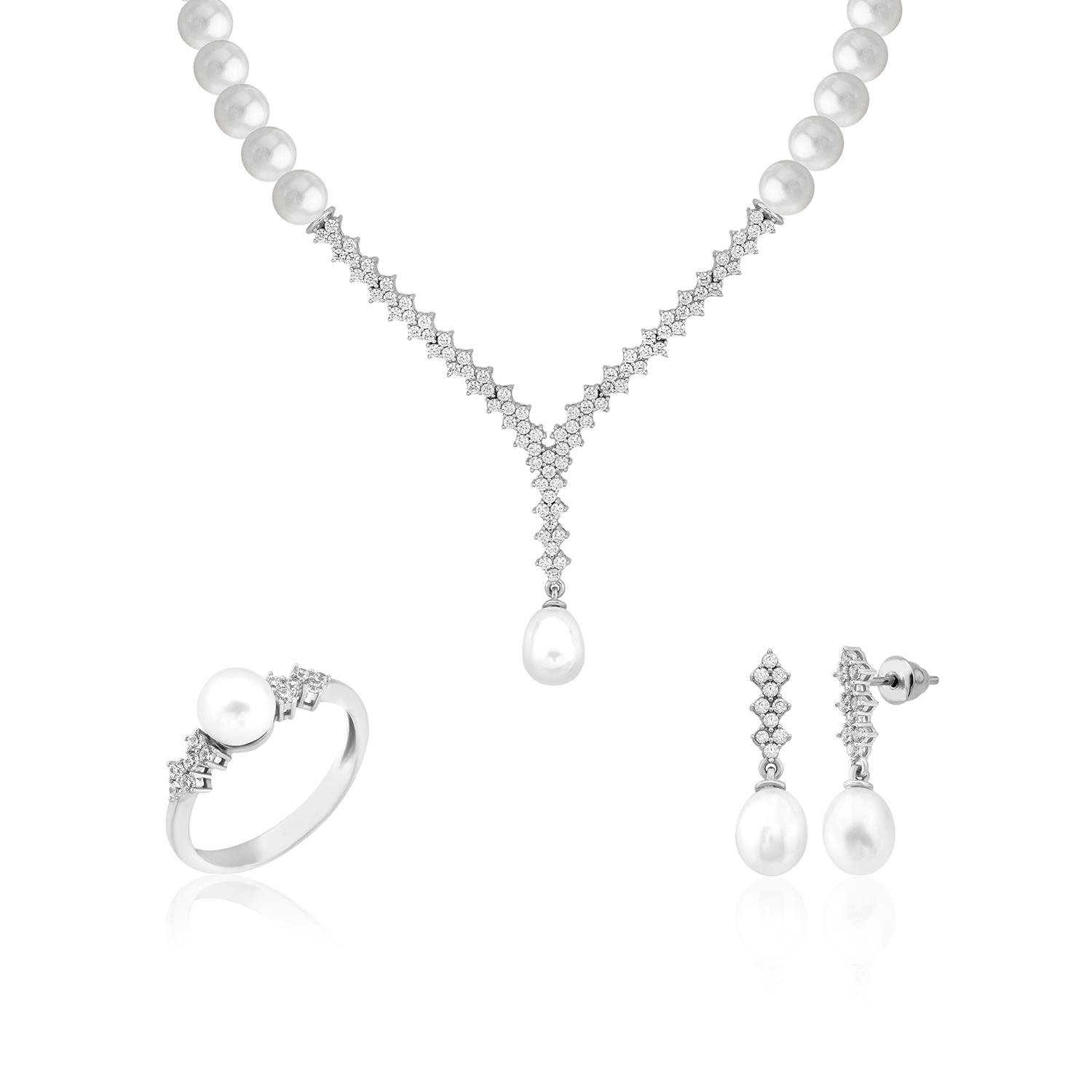 Altın ve İncili Nova Gelin Seti