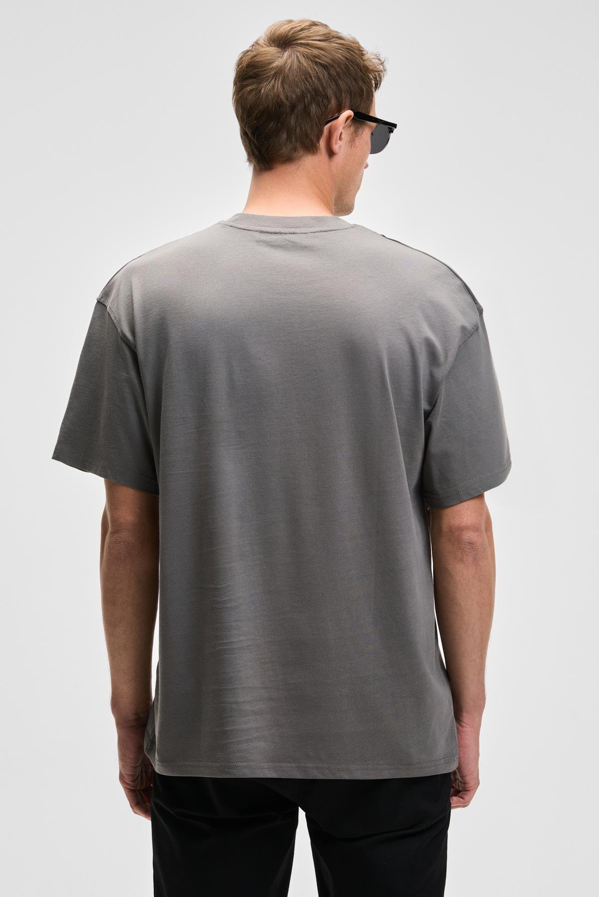 FEON Erkek Oversize Geniş Kesim %100 Organik Pamuk Kalın Dokulu ...