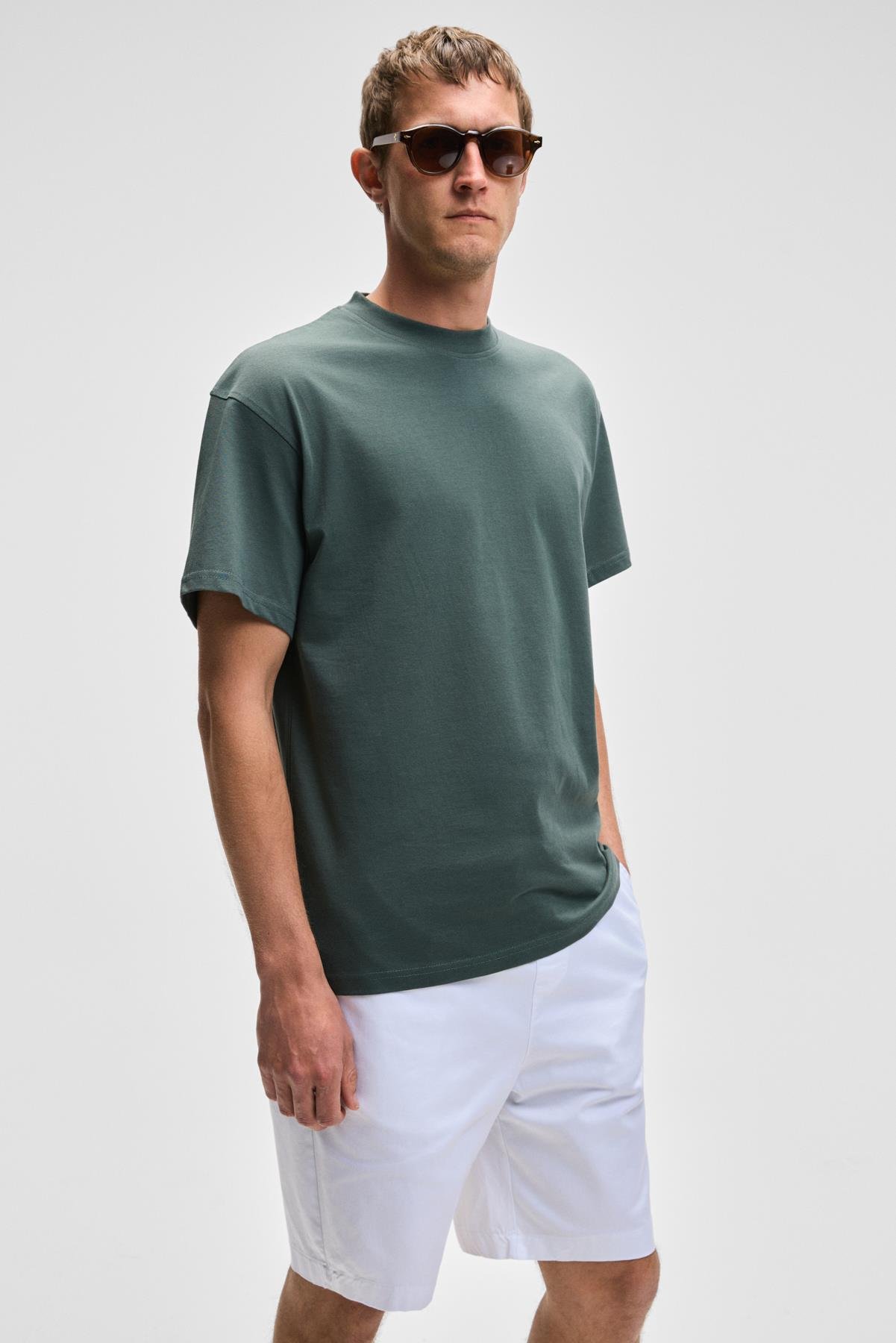 FEON Erkek Oversize Geniş Kesim %100 Organik Pamuk Kalın Dokulu ...