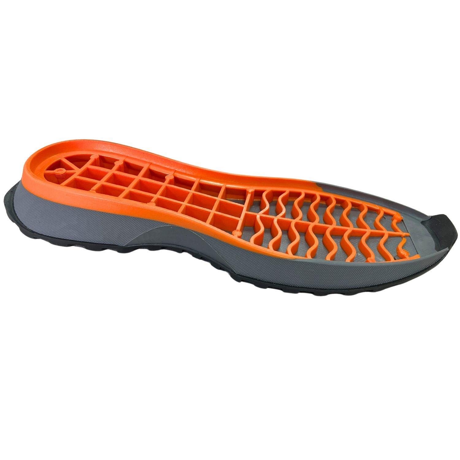 T213 Gri-Turuncu Örgü Ayakkabı Tabanı, Hobi Örgü Taban