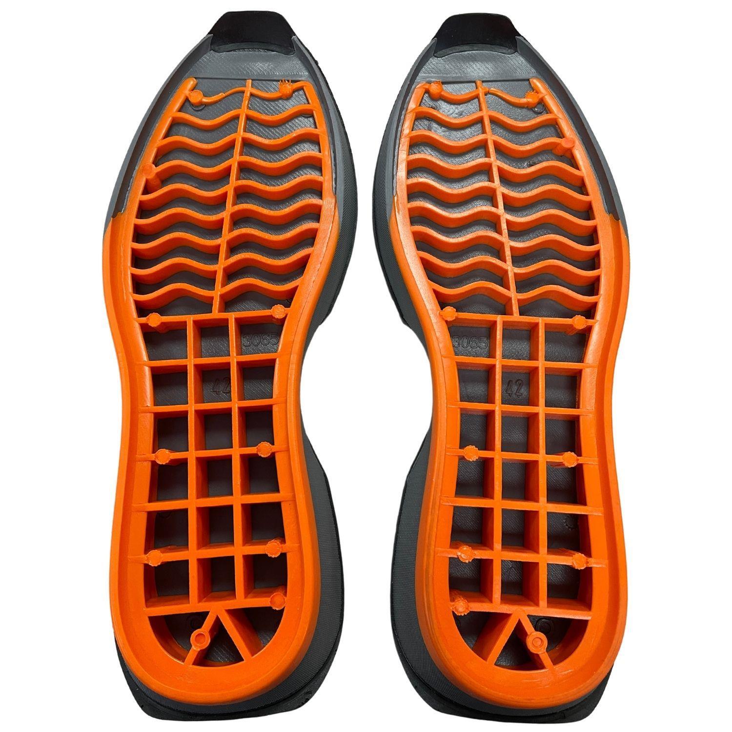 T213 Gri-Turuncu Örgü Ayakkabı Tabanı, Hobi Örgü Taban