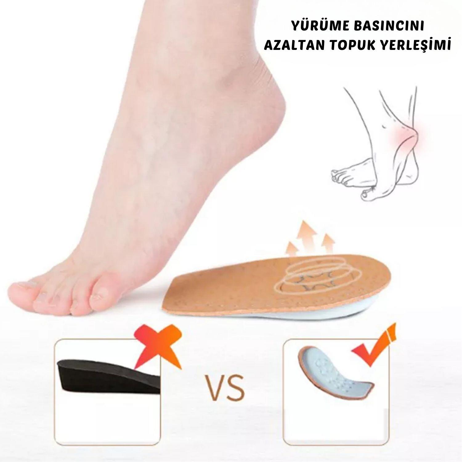Topuk Dikeni Tabanlık, Hakiki Deri Topukluk, Ortapedik Yarım Ayakkabı ...