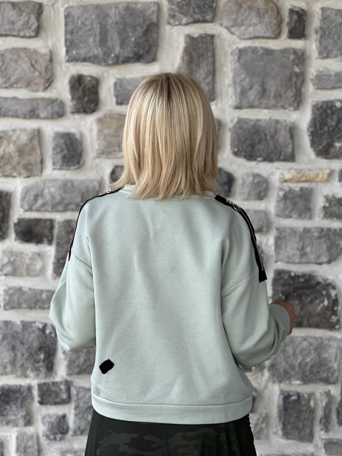 Çağla Yeşil File Sweat