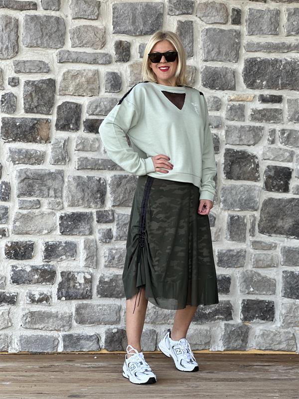 Çağla Yeşil File Sweat