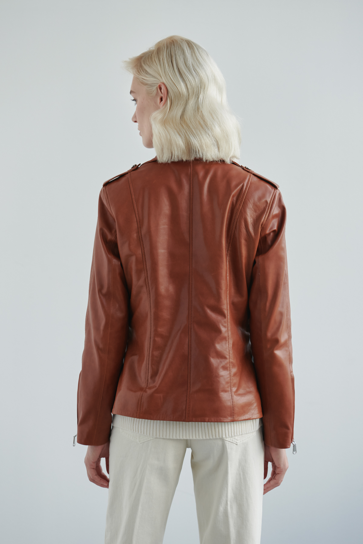 Sarah Leather Jacket Black