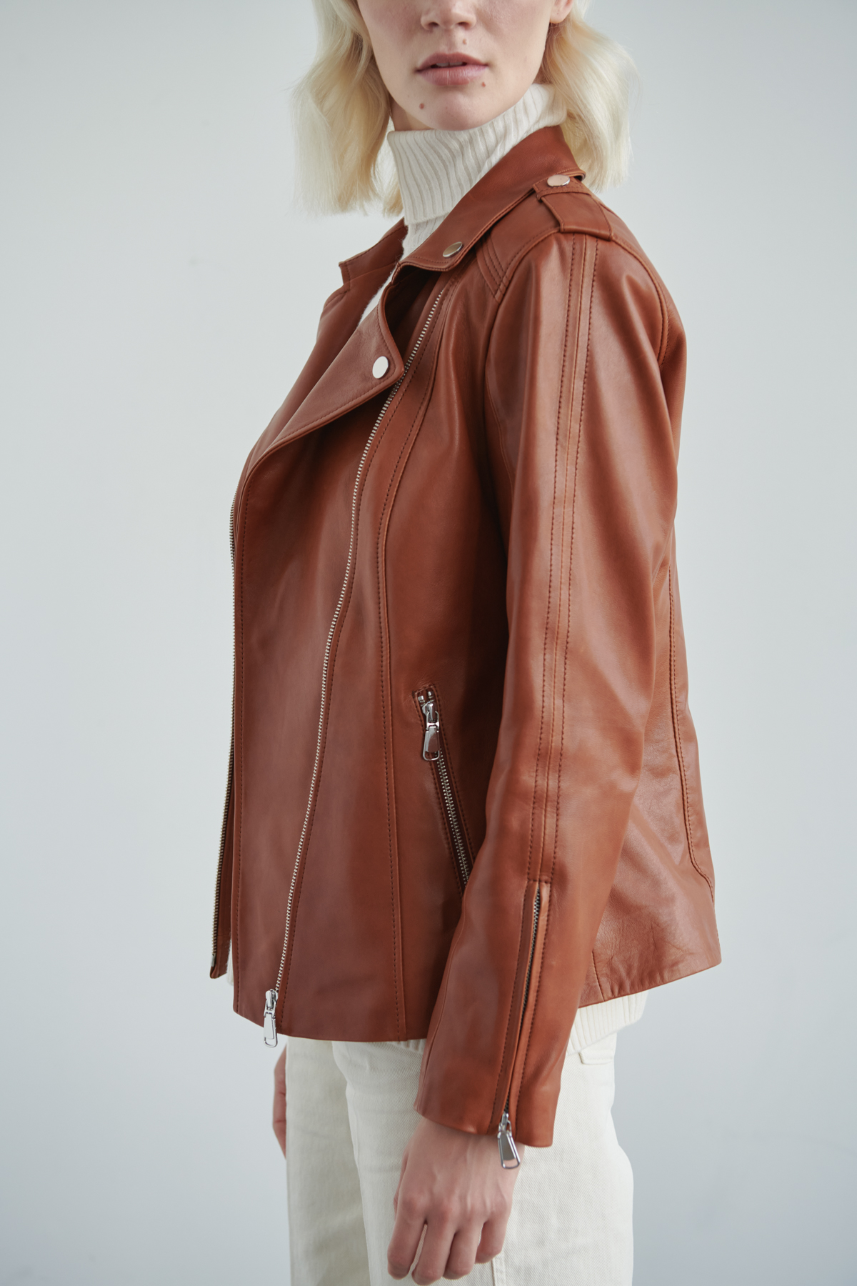 Sarah Leather Jacket Black