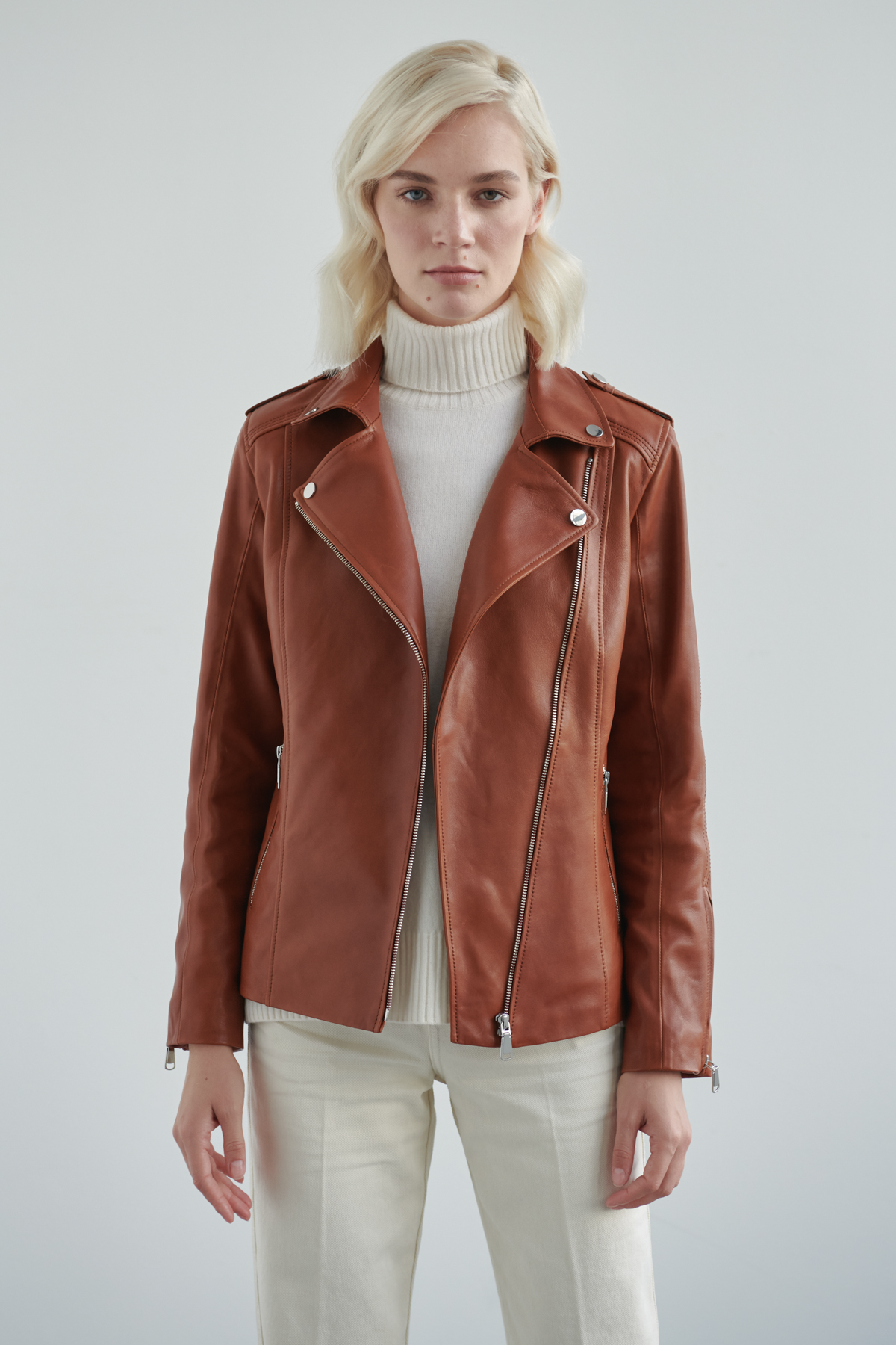 Sarah Leather Jacket Black