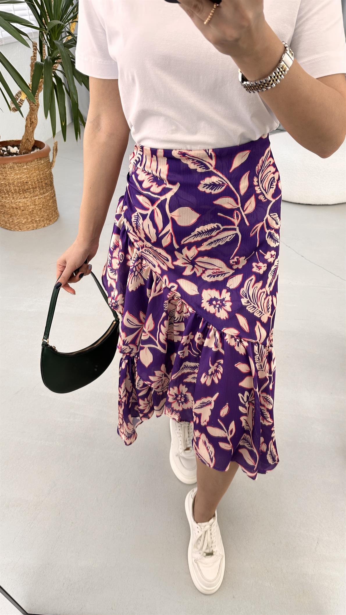 Desenli Anvelop Mor Etek - Sezgi Tekin