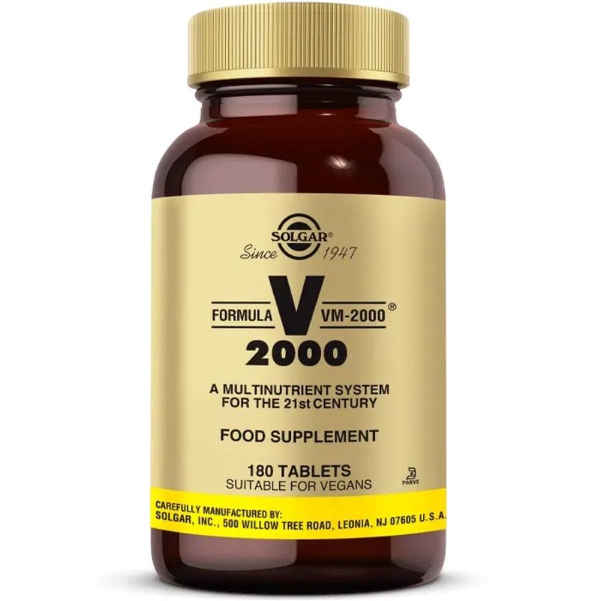 Solgar VM 2000 180 Tablet - Kapsamlı Multivitamin Kompleksi ...