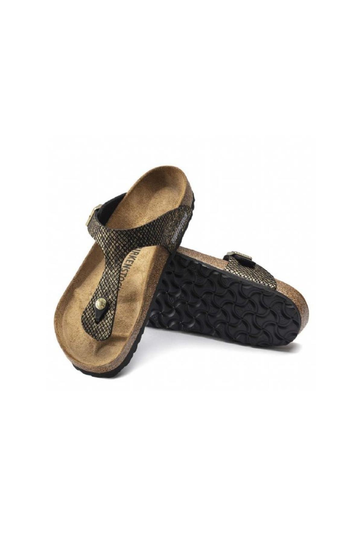 Birkenstock 1018464 Gizeh Mf Kadin Terlik Shiny Python Black