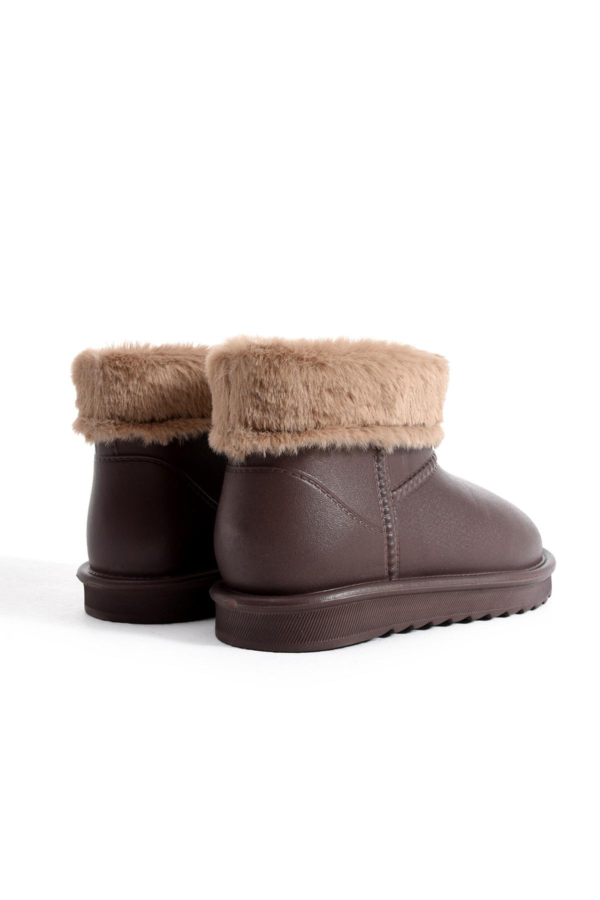 Naomi Kahve İçi Suni Kürk Su Geçirmez Kadın Bot