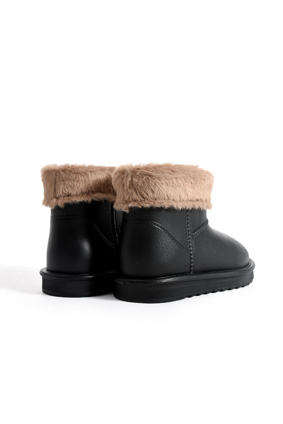 Naomi Siyah İçi Suni Kürk Su Geçirmez Kadın Bot