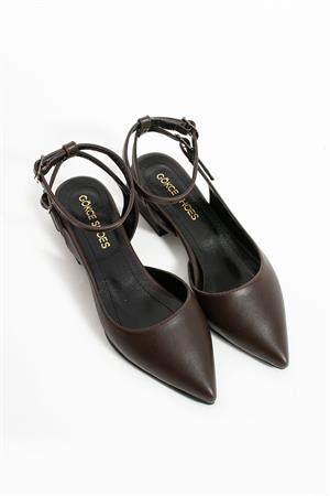 Vilma Kahve Bilekten Bağlı Kadın Babet Ayakkabı