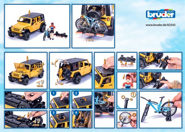 Bruder Jeep W. Rubicon Bisiklet Ve Surucusu