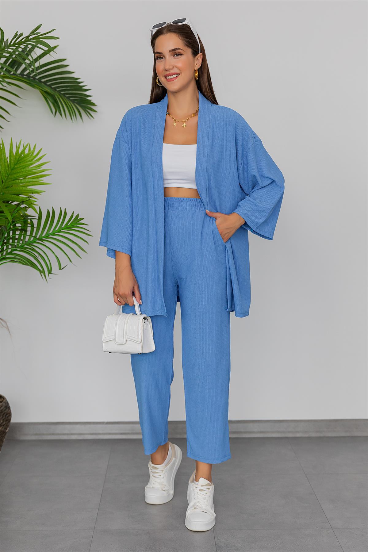 Blue Top and Bottom Set