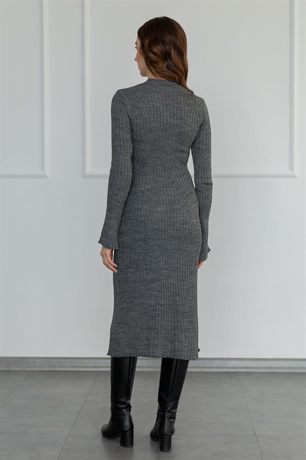 Triko Midi Elbise - FÜME