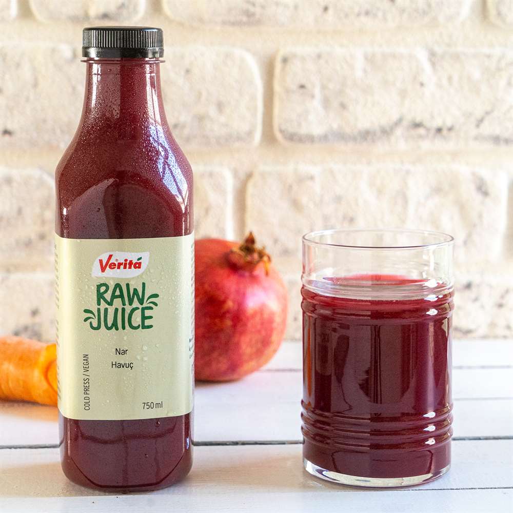 Verita Raw Juice Nar, Havuç Suyu, Şişe | Dünyanın Meyvesi