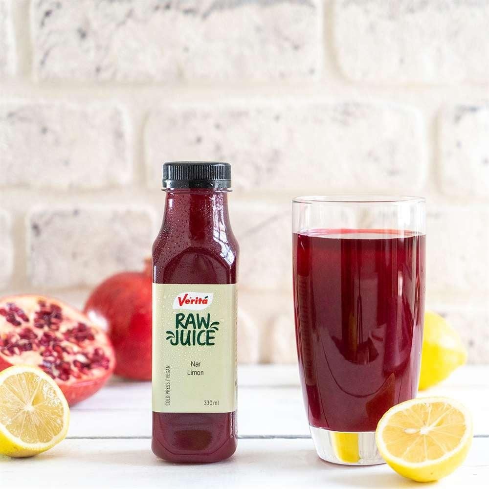 Verita Raw Juice Nar, Limon Suyu, Şişe | Dünyanın Meyvesi