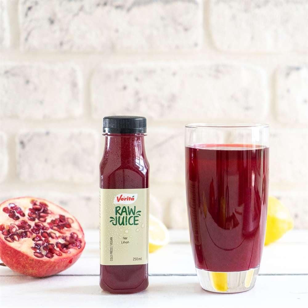 Verita Raw Juice Nar, Limon Suyu, Şişe | Dünyanın Meyvesi