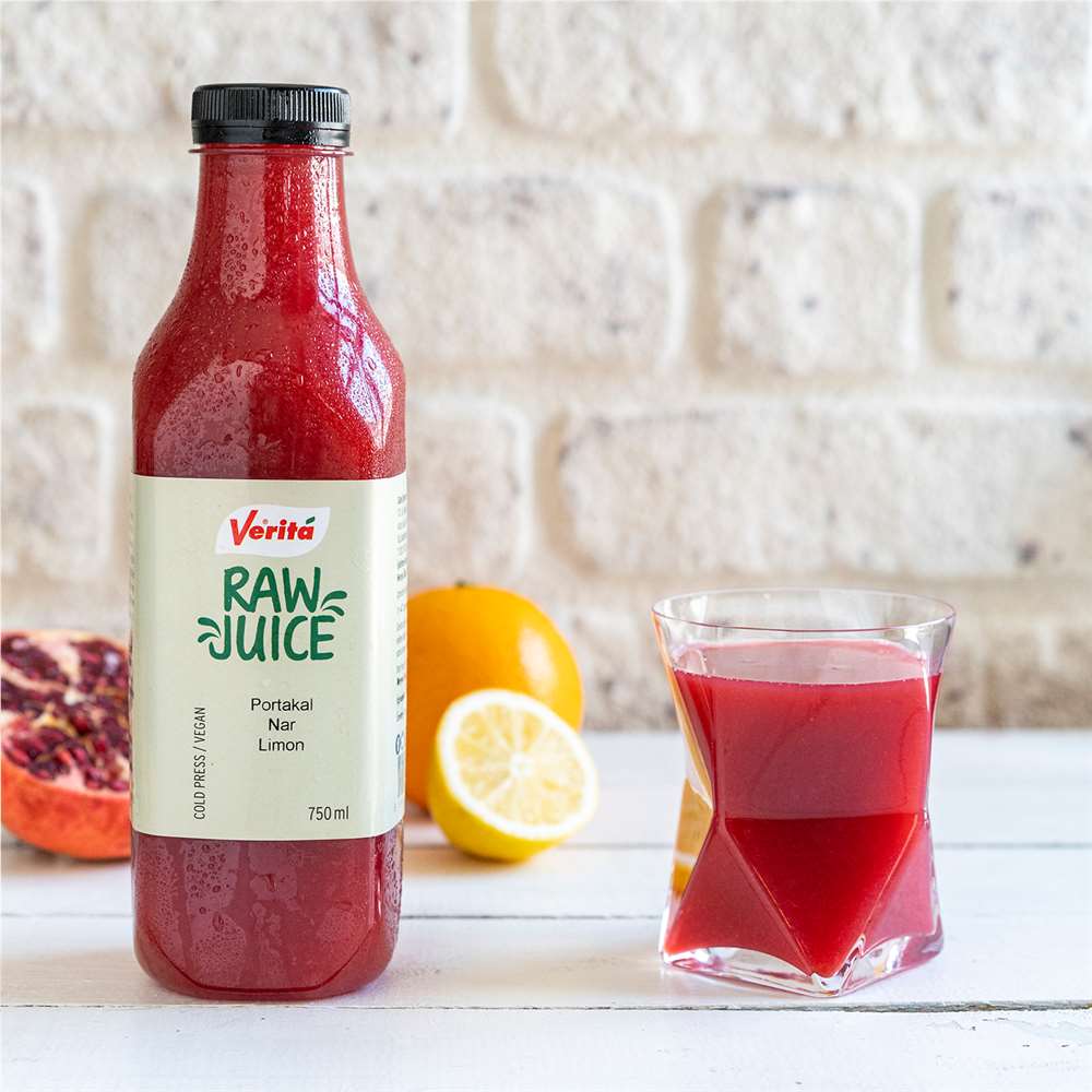 Verita Raw Juice Nar, Portakal, Limon Suyu, Şişe | Dünyanın Meyvesi