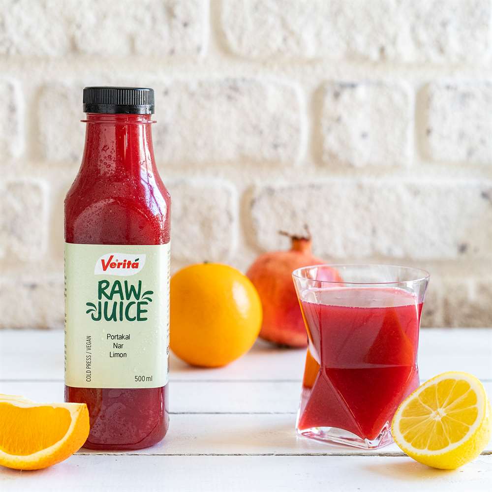 Verita Raw Juice Nar, Portakal, Limon Suyu, Şişe | Dünyanın Meyvesi