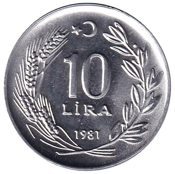 10 Lira (1981) ÇİL Eski Madeni Para | benimkoleksiyonum.com