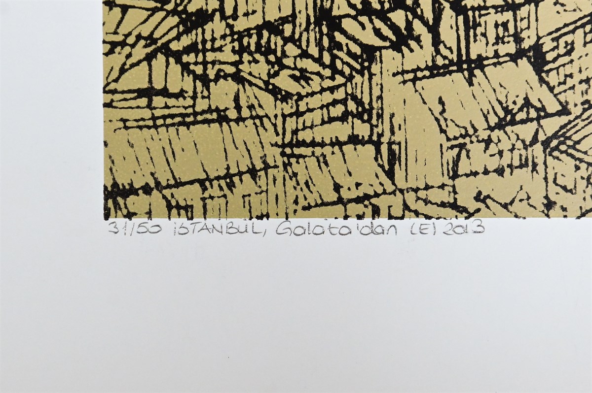 .Devrim Erbil - İstanbul Galata'dan (E) 2013 (Signed Original Print)