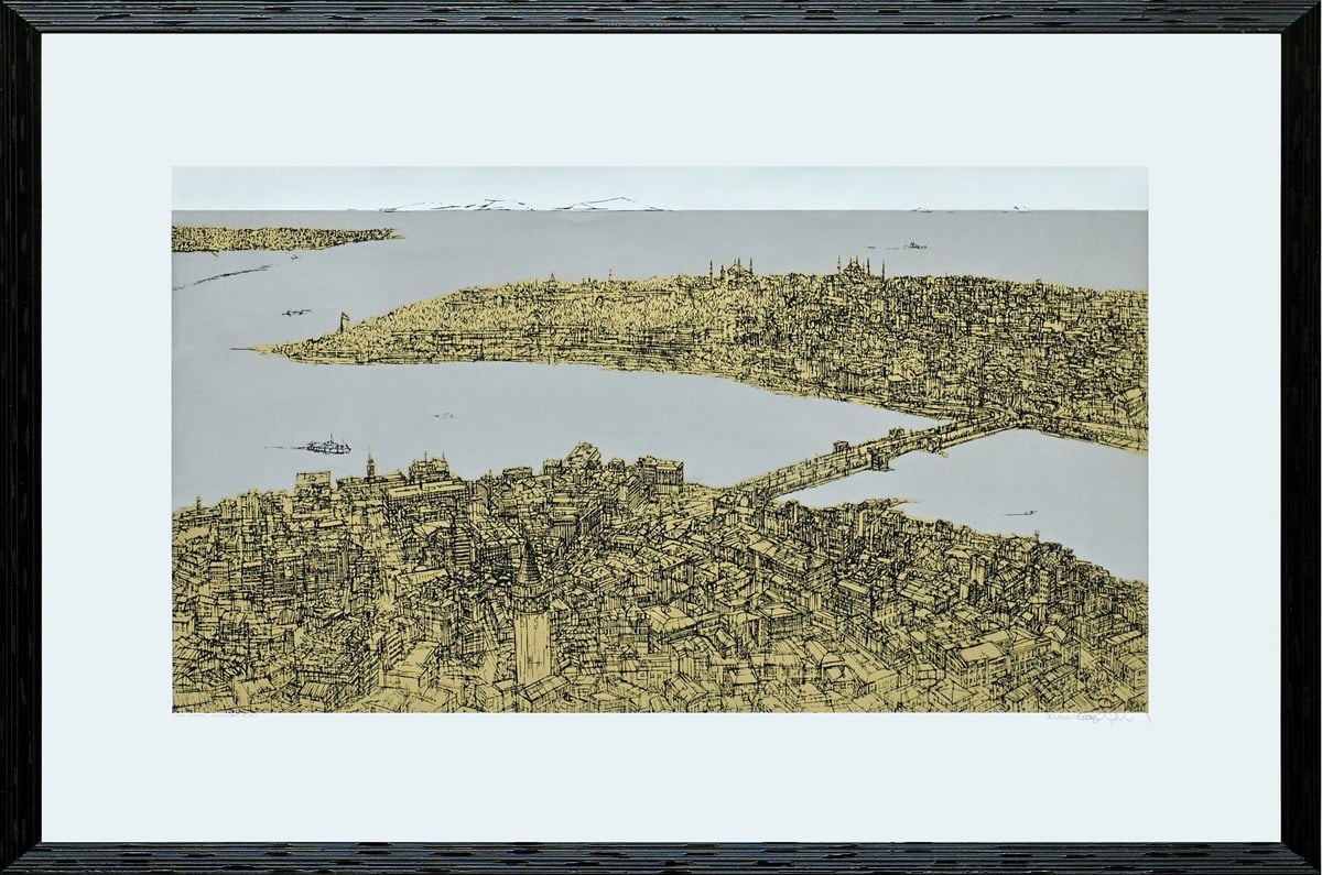 .Devrim Erbil - İstanbul Galata'dan (E) 2013 (Signed Original Print)