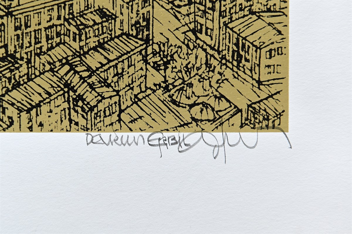 .Devrim Erbil - İstanbul Galata'dan (E) 2013 (Signed Original Print)