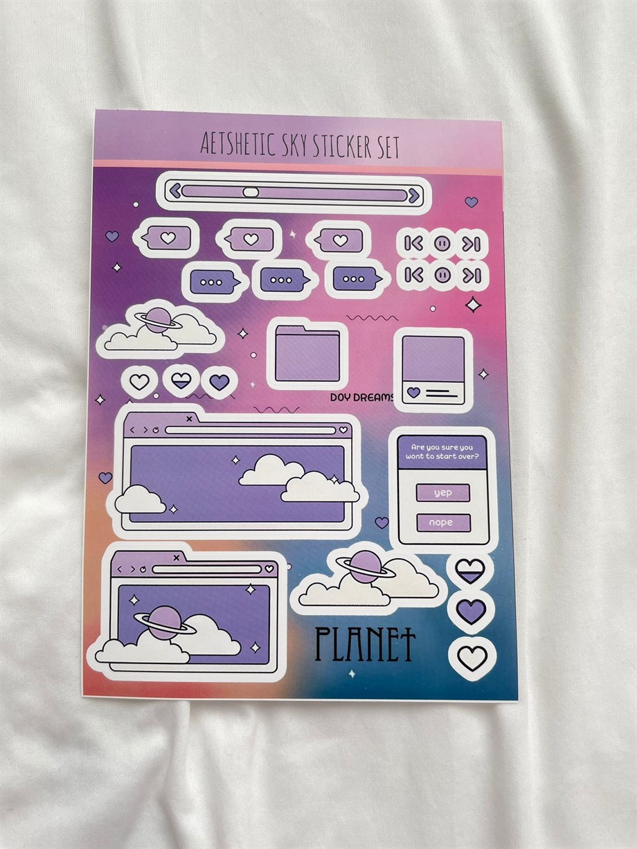 Planet Aesthetic Sticker Koleksiyonu