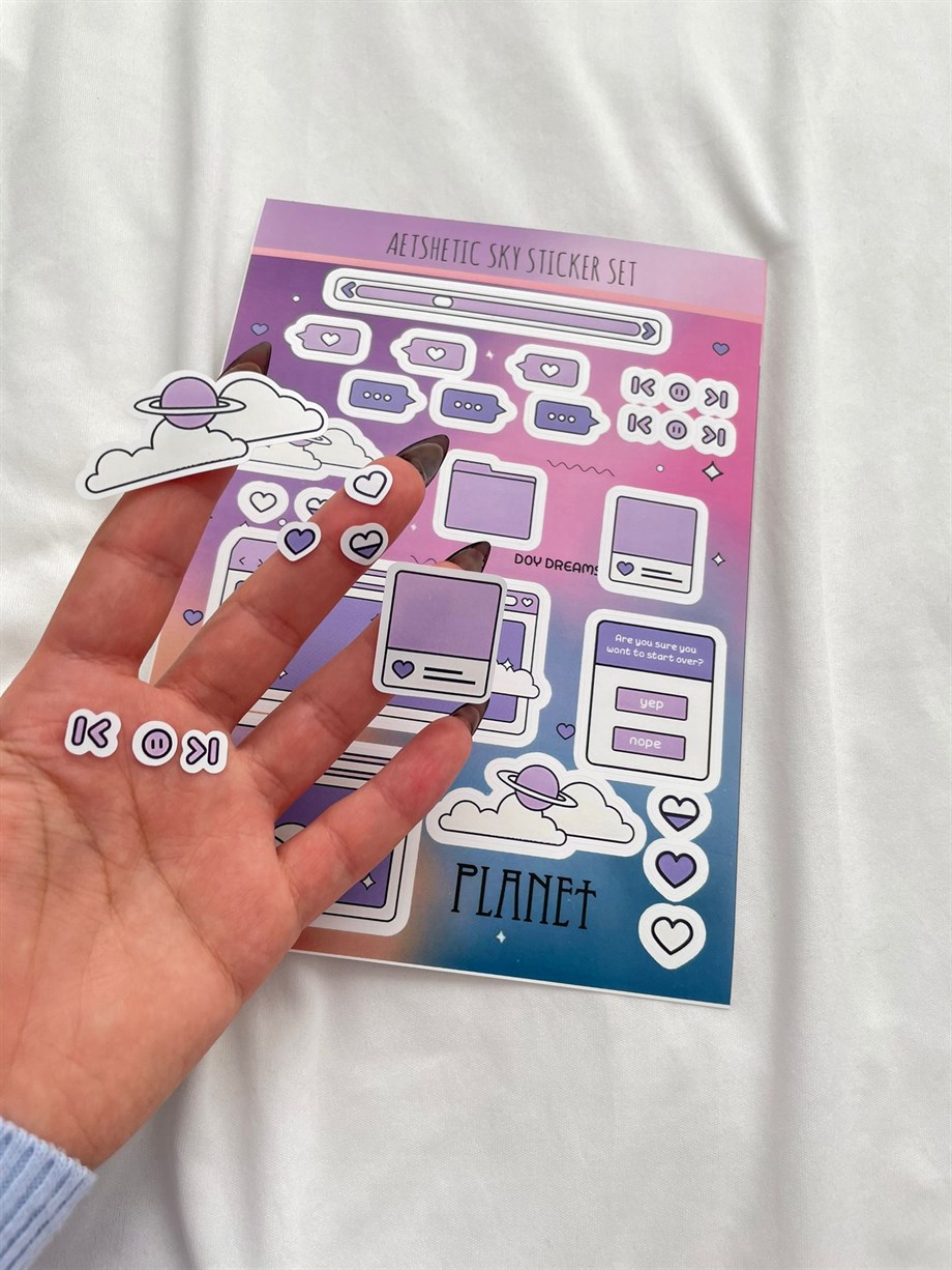 Planet Aesthetic Sticker Koleksiyonu