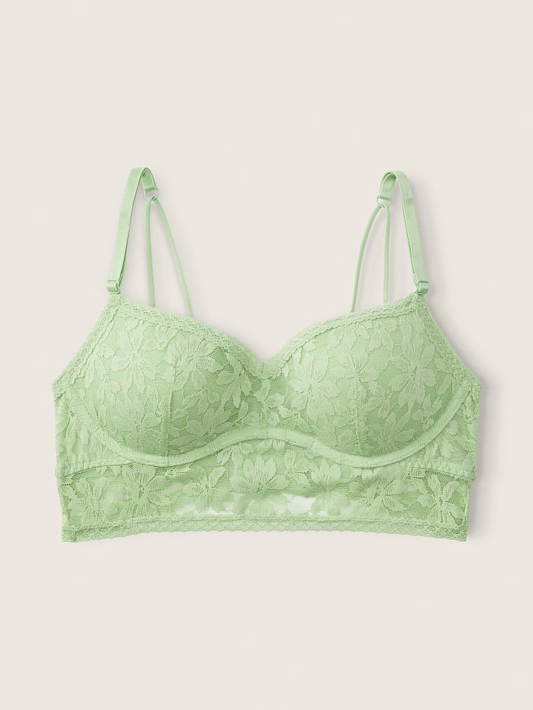 Dantel Push-Up Bralet - Yumusak Yesim VS26539110 | Victoria's Secret PINK