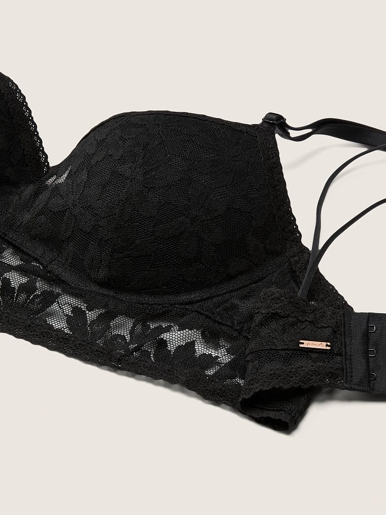 Dantelli Push-Up Bralet - Yoğun Siyah VS26453805 | Victoria's Secret PINK