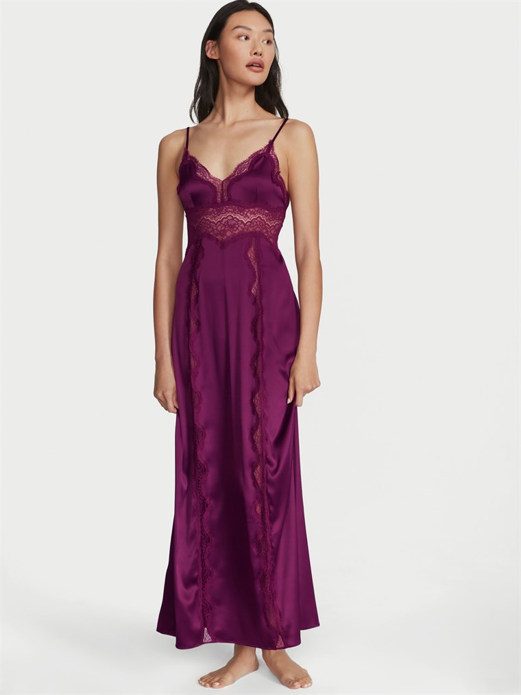 Dantelli Uzun Gecelik