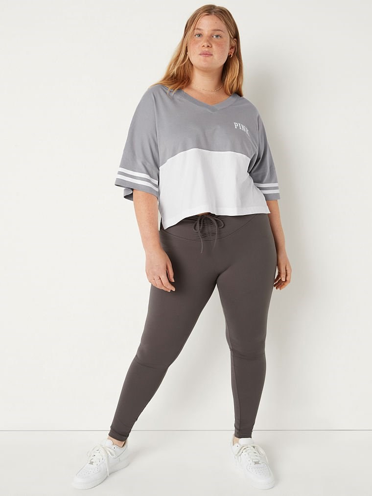 Pamuklu Oversize Crop Üst