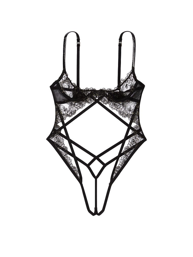 Tease Barely There Teddy Siyah Victorias Secret