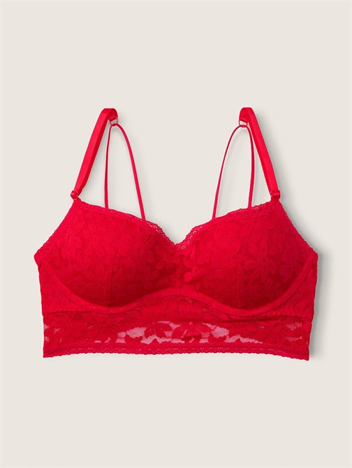 Dantel Push-Up Bralet - Kirmizi Biber VS26453991 | Victoria's Secret PINK
