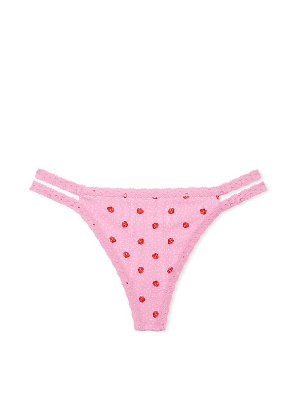 Wink Dantelli Askılı Tanga - Çiçekli | Victoria's Secret Pink