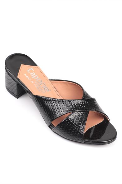 Capone Taya Cross Band Women Black Sandals - Capone