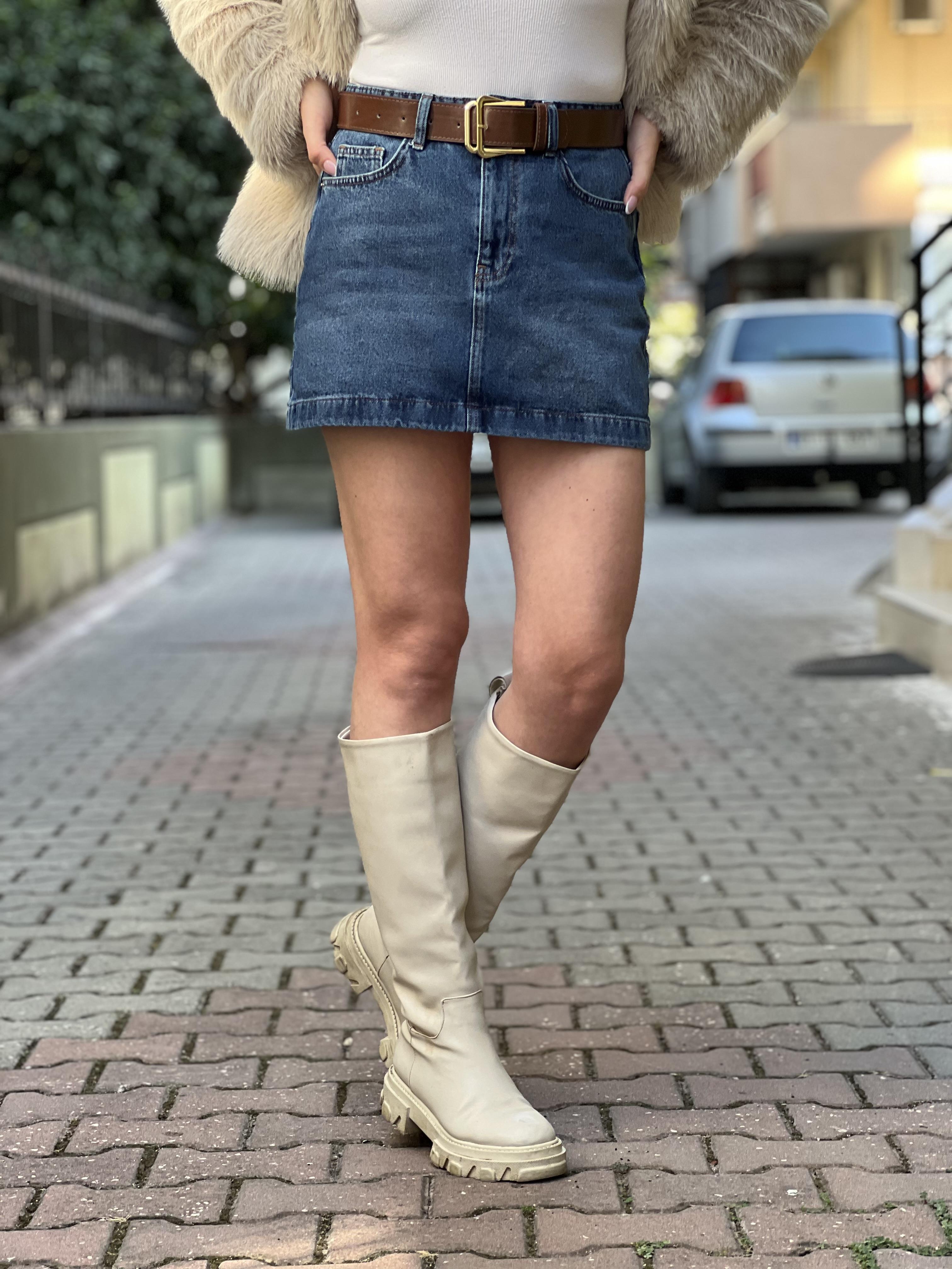 FERY MİNİ KOT ETEK