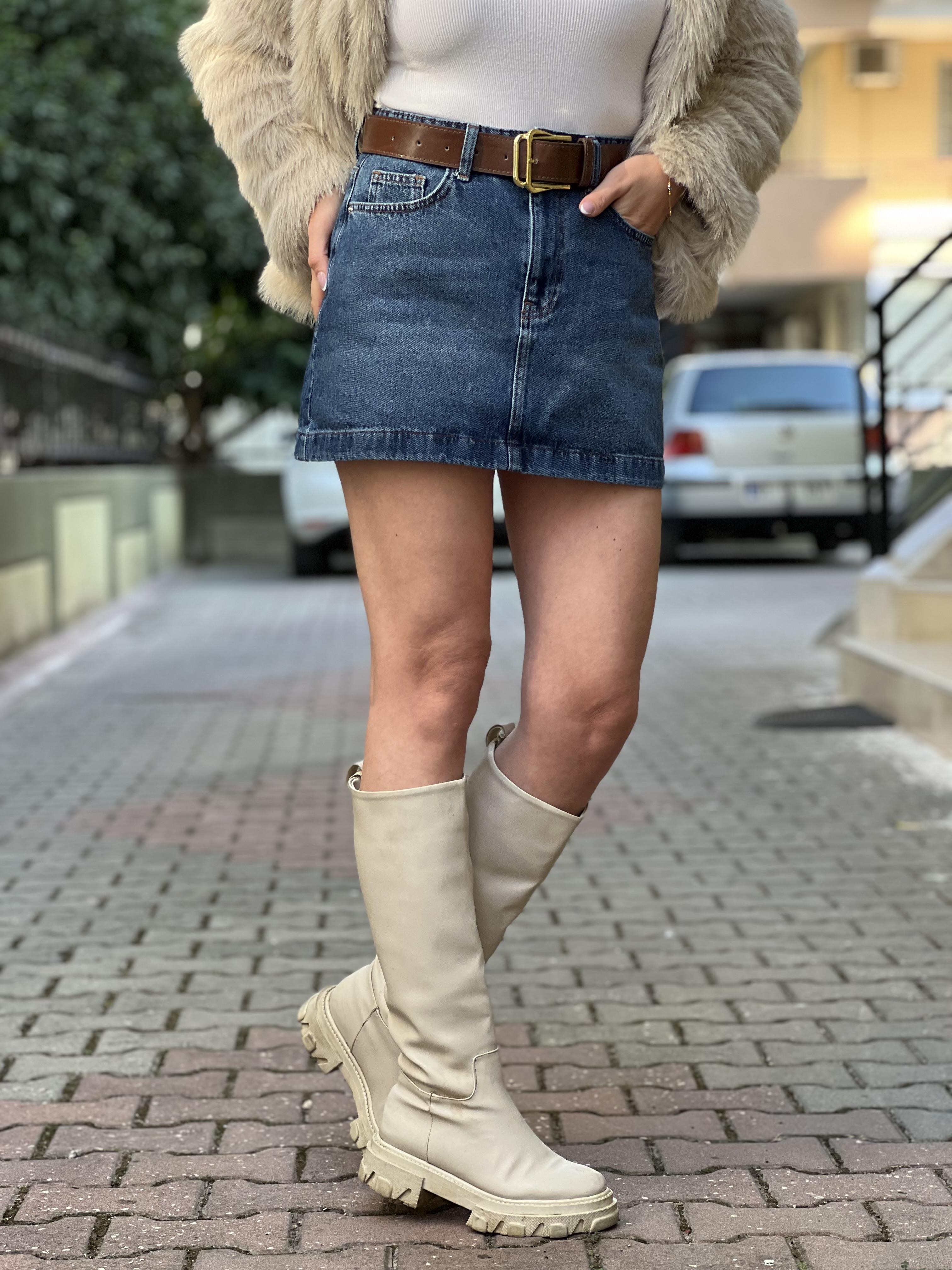 FERY MİNİ KOT ETEK