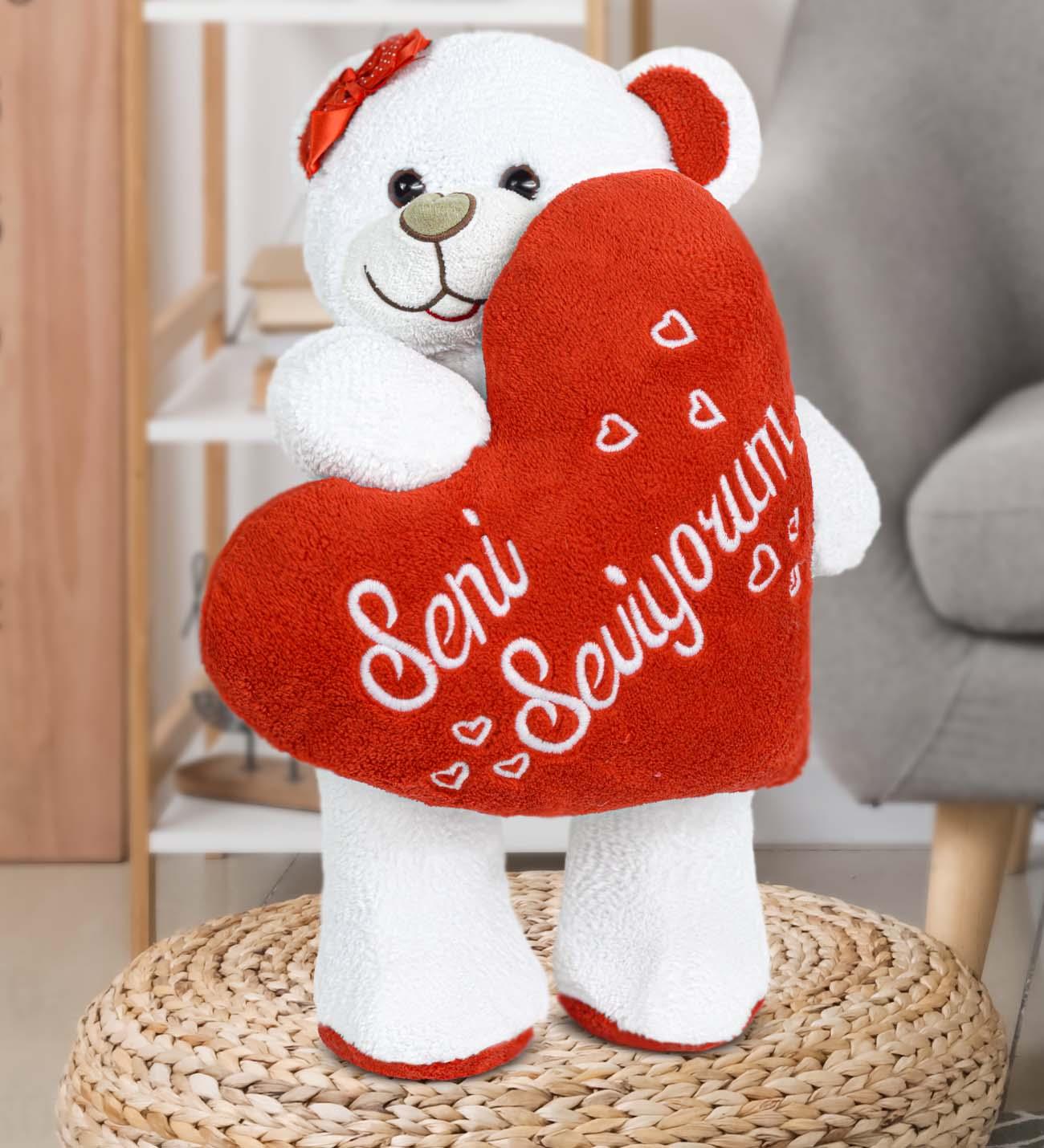 Şüküfe Ayıcık Seni Seviyorum Kalpli Fiyatları | Pababo.com